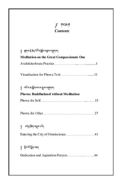 Set of Texts: Bardo Prayers & Meditation on the Great Compassionate On ...
